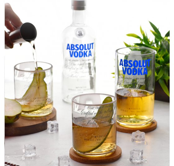 Hand-Crafted Absolut Glasses (Set of Three) – GoGiftid